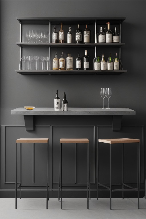 15+ Bar Unit Designs: Ideas with Fridge, Crockery, Mirror
