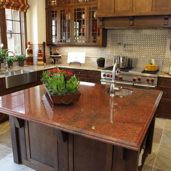 Red Granite Countertop Colors 12 Red Granite Kitchen Ideas | Granite