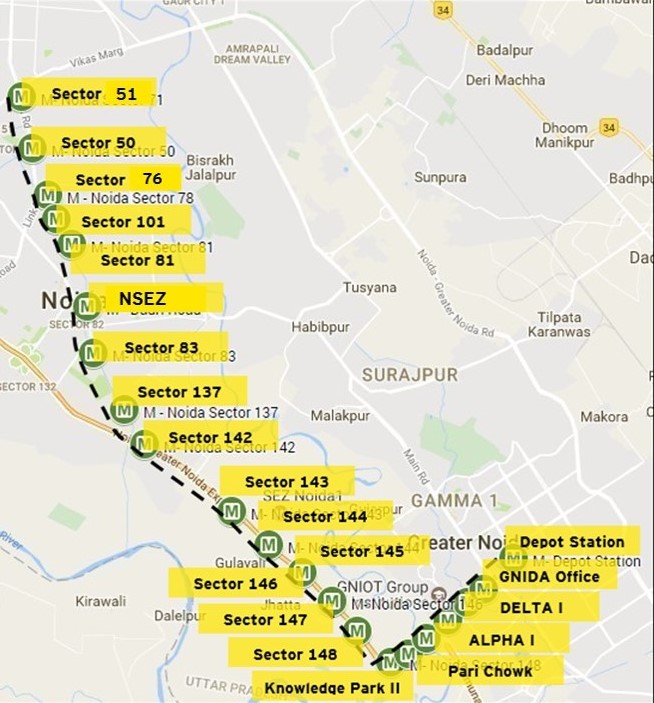Noida Metro Aqua Line: Route Map, Station List, Timings and Latest Updates