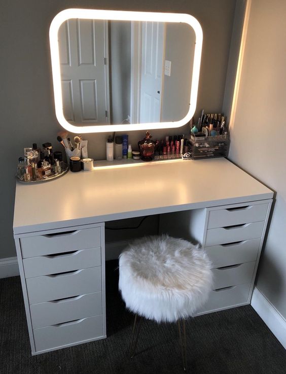 35+ Dressing Table Light Ideas Trending Right Now: Strip Lights, Batten ...