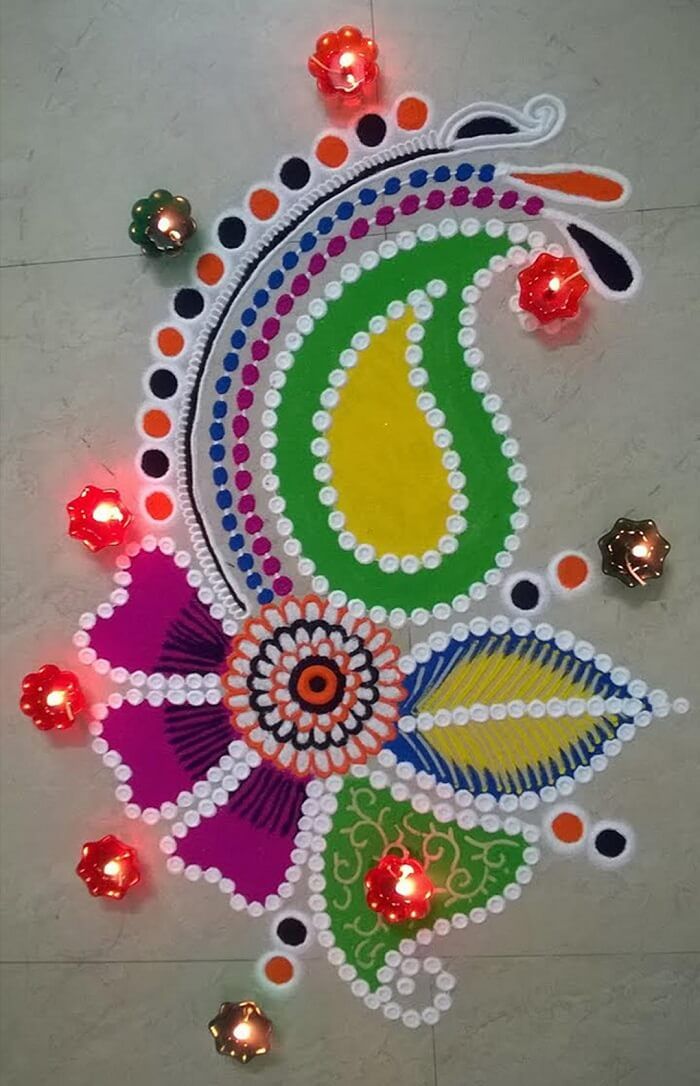 40 Simple Rangoli Designs For Diwali 2025: Beginners, Free Hand Designs