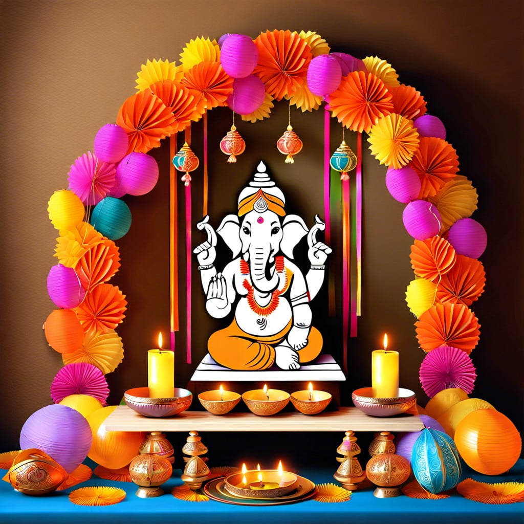 40+ Background Ganpati Themes: DIY, Eco-friendly, Lighting Ideas for ...