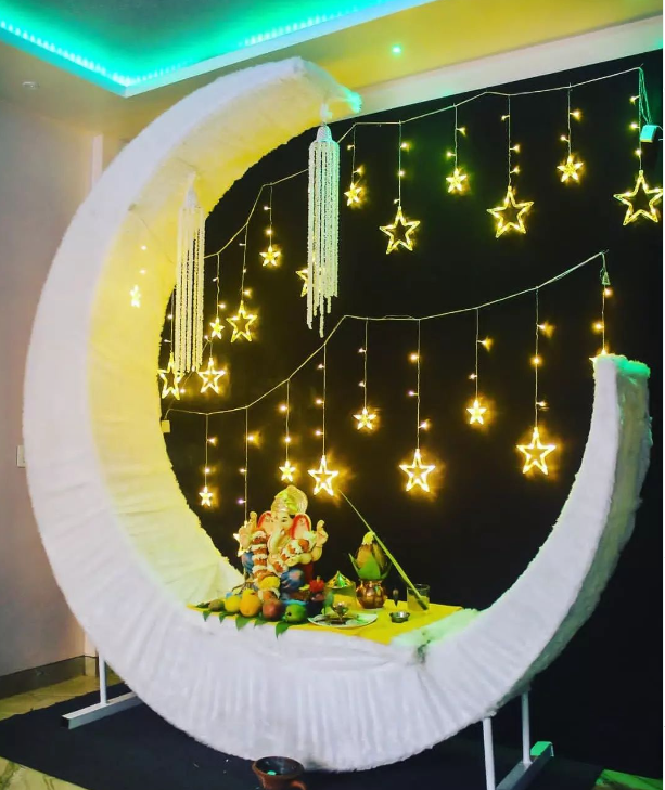 40+ Background Ganpati Themes: DIY, Eco-friendly, Lighting Ideas for ...