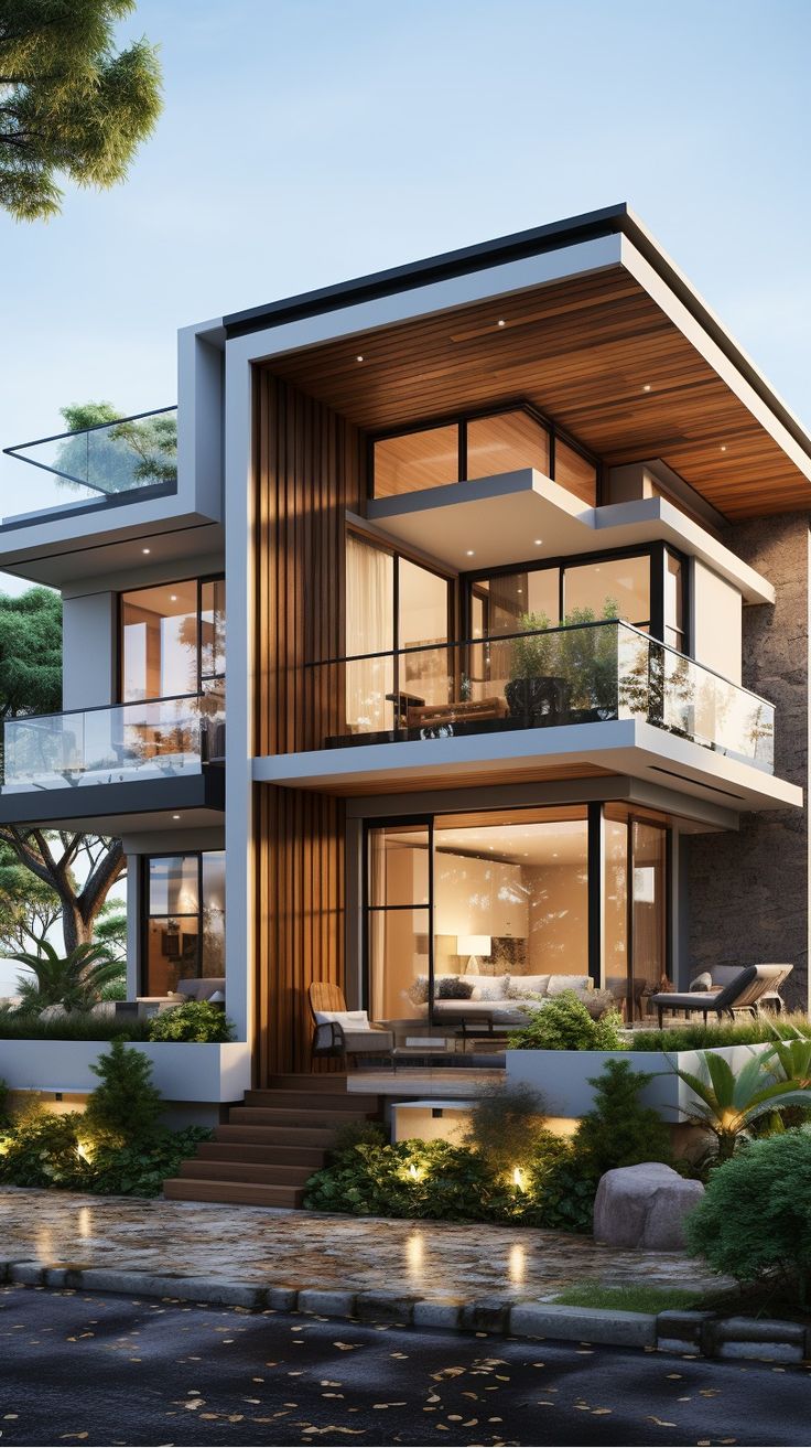 House Exterior End Perspective Site Spectacular