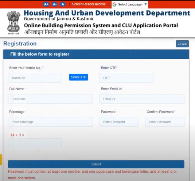 Steps to apply for building permission from Srinagar Municipal Corporation