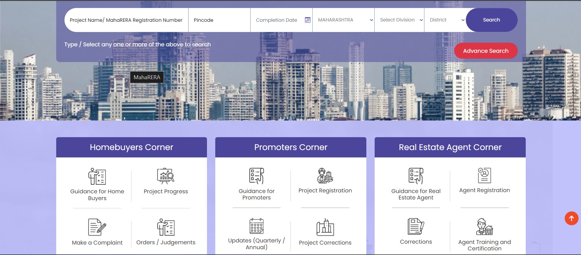 Maharashtra RERA: Project search by RERA number, Details & Status