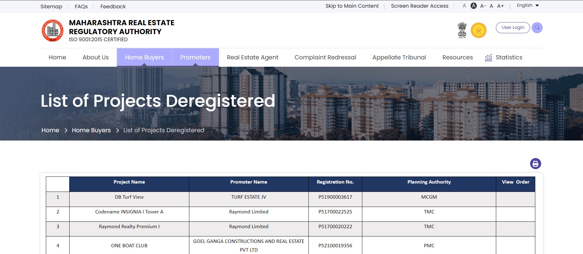 Maharashtra RERA: Project search by RERA number, Details & Status