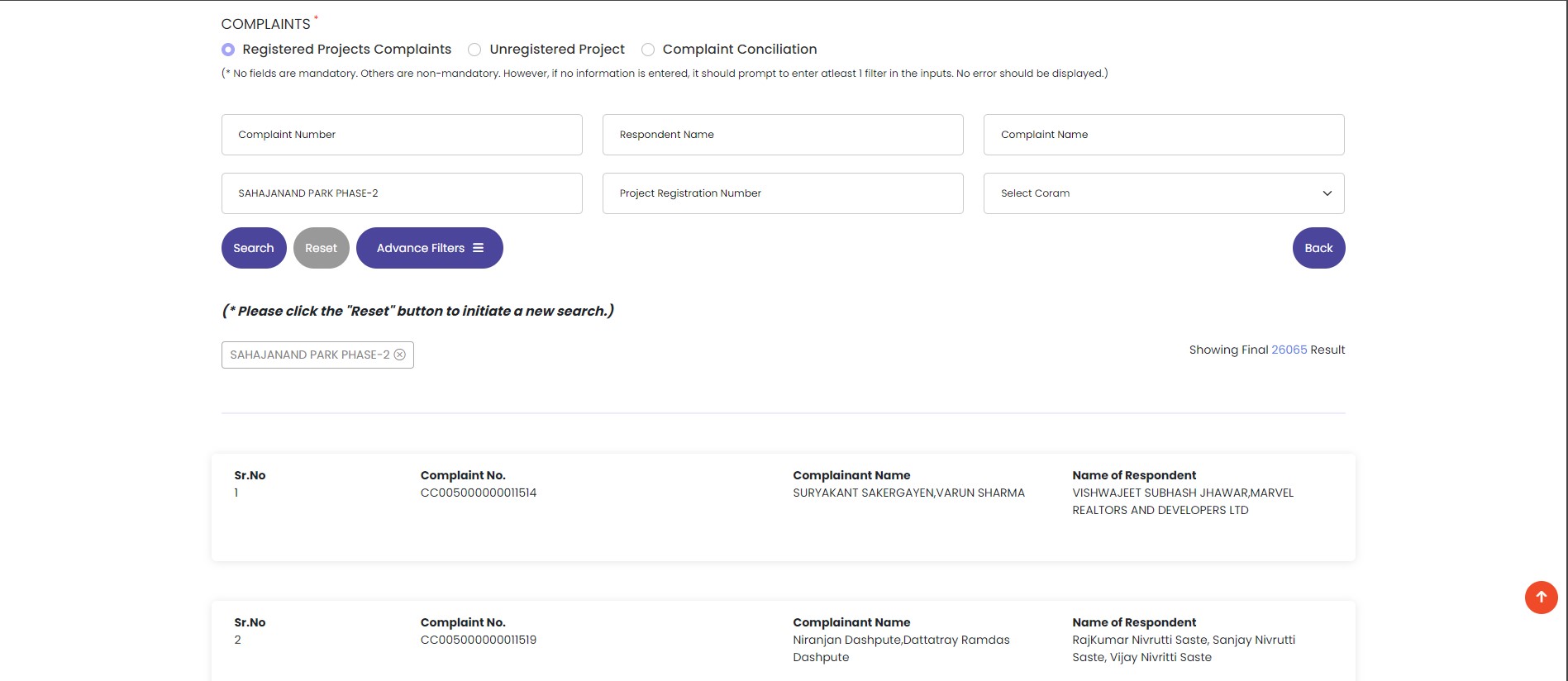 Maharashtra RERA: Project search by RERA number, Details & Status