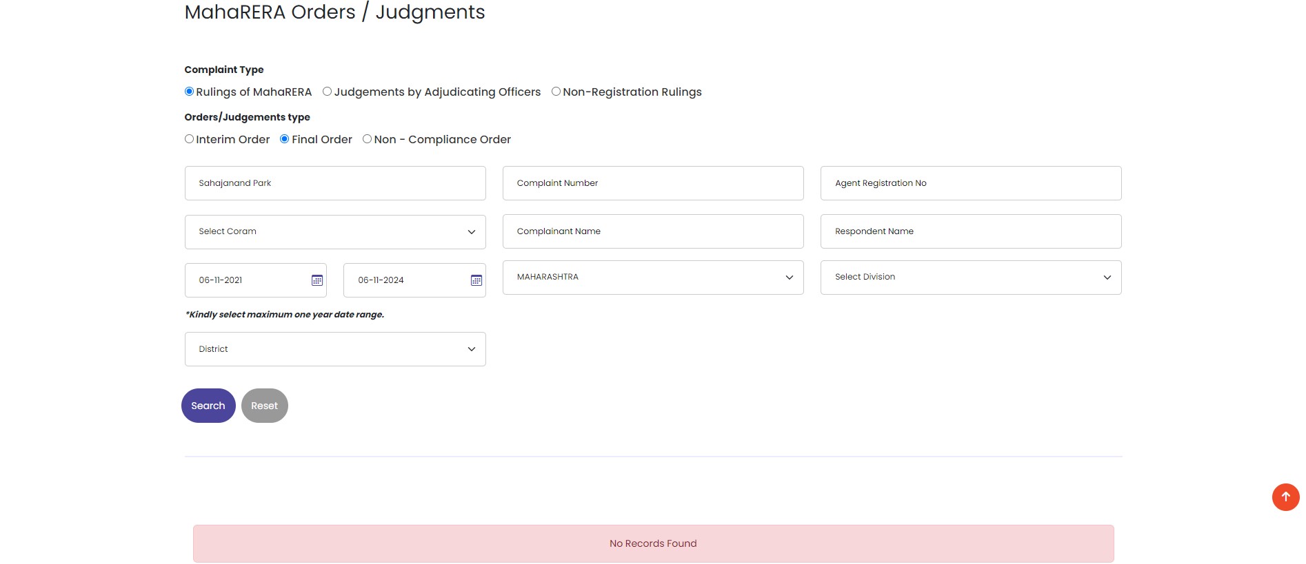 Maharashtra RERA: Project search by RERA number, Details & Status
