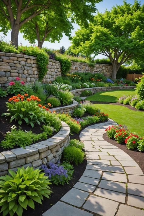 12+ Creative stone wall ideas for patios and gardens