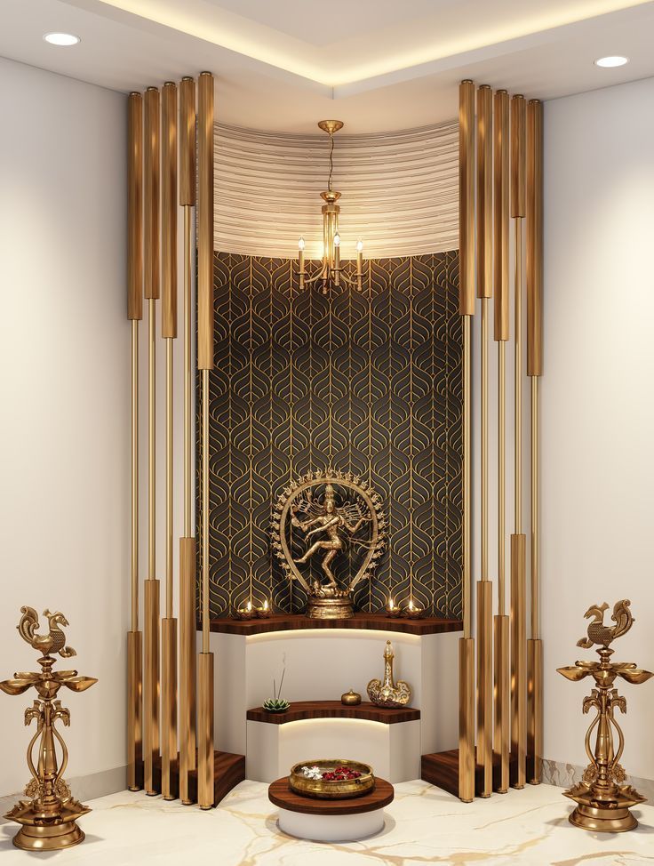 20+ Bengali Thakur ghar designs to create the divine aura