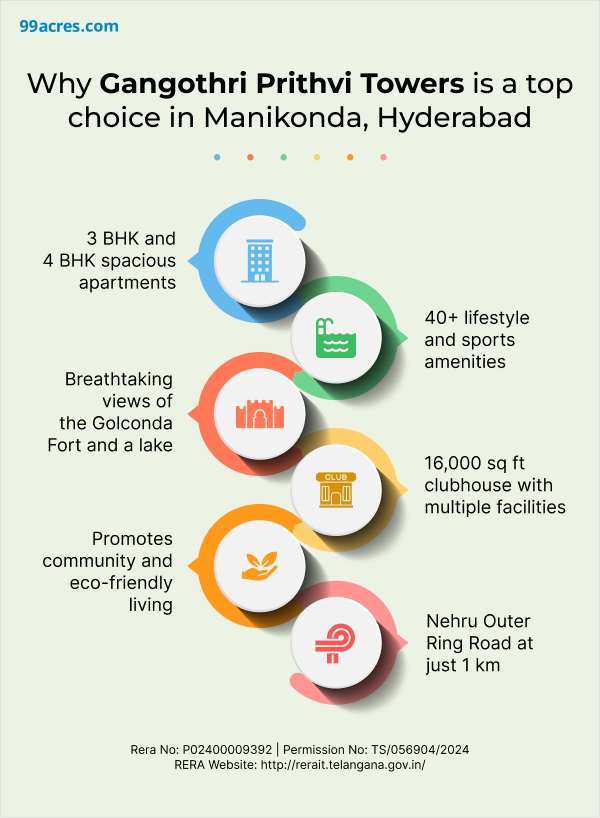 Reasons to invest in Gangothri Prithvi Towers, Hyderabad