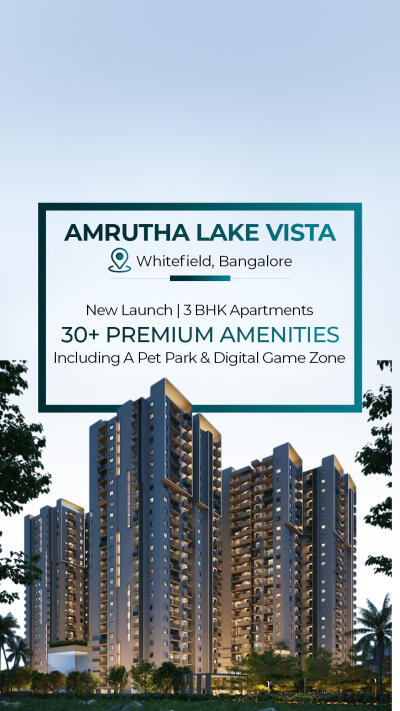 Amrutha Lake Vista, Whitefield, Bangalore - Price starting at 1.65 Cr