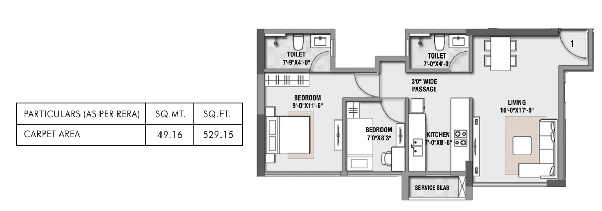 2 BHK Apartment / Flat for sale in Rustomjee Bella Bhandup West Mumbai ...